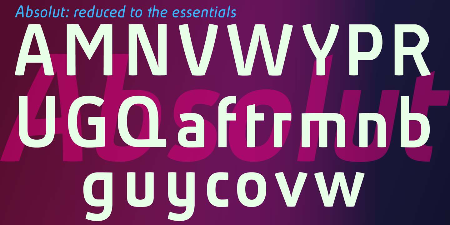 Font Absolut Pro: download and install on the WEB site
