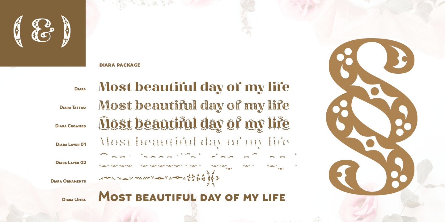 Font Diara: download and install on the WEB site