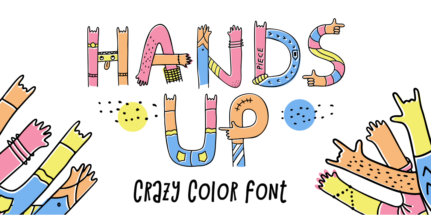 Font Handsup: download and install on the WEB site