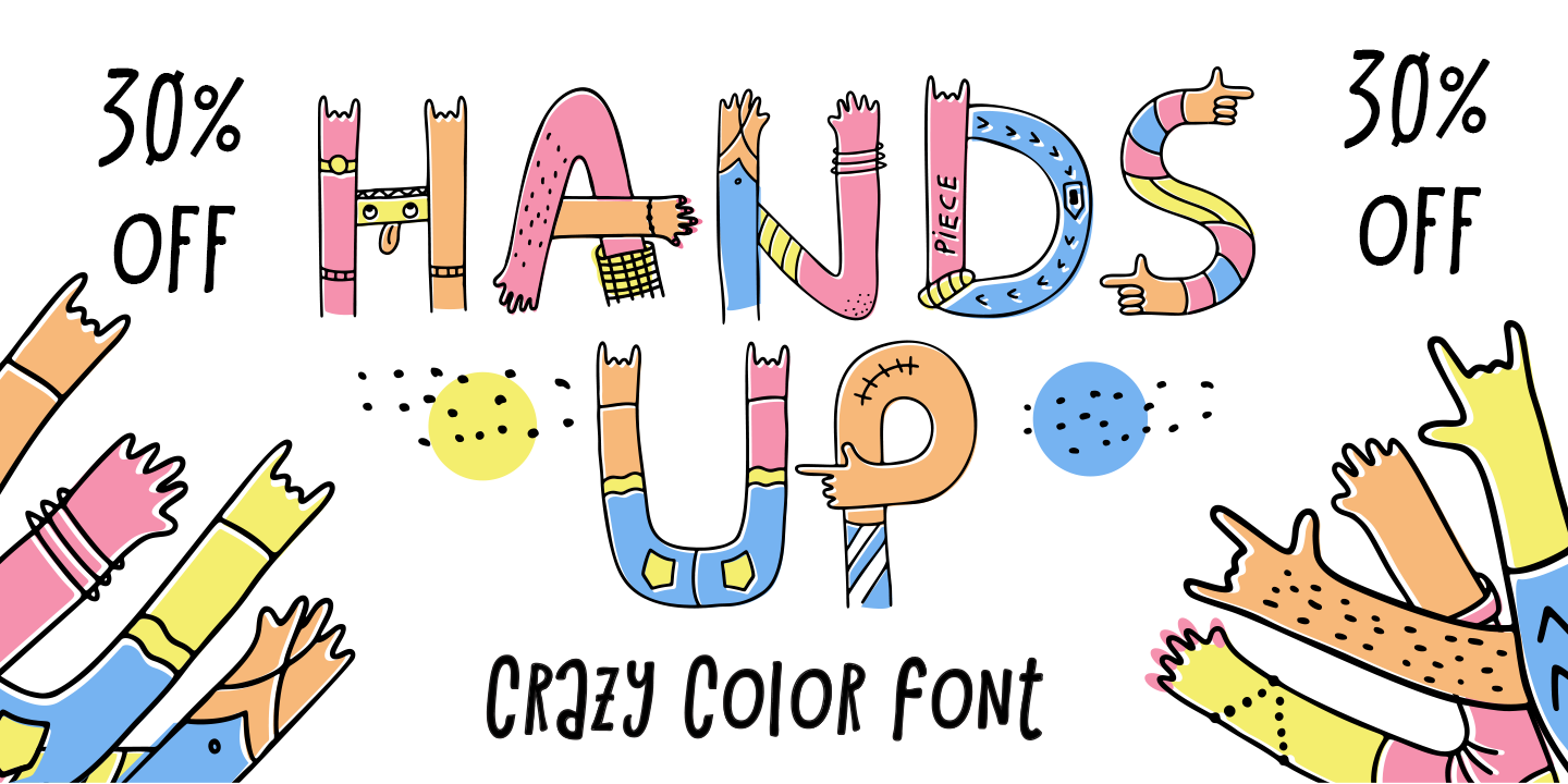 Font Handsup: download and install on the WEB site