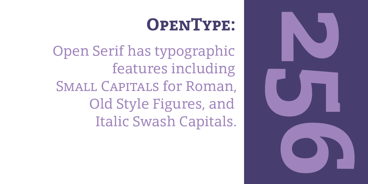 Font Open Serif: download and install on the WEB site
