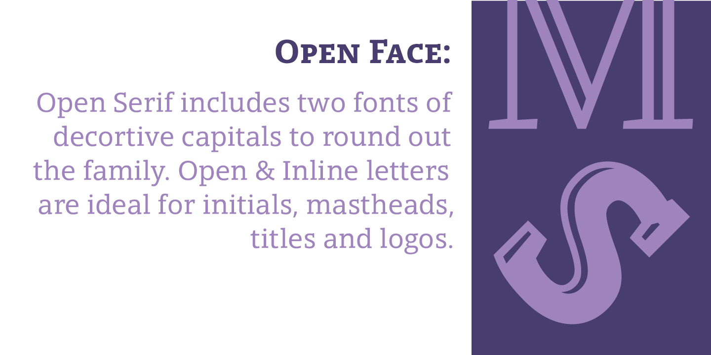 Font Open Serif: download and install on the WEB site
