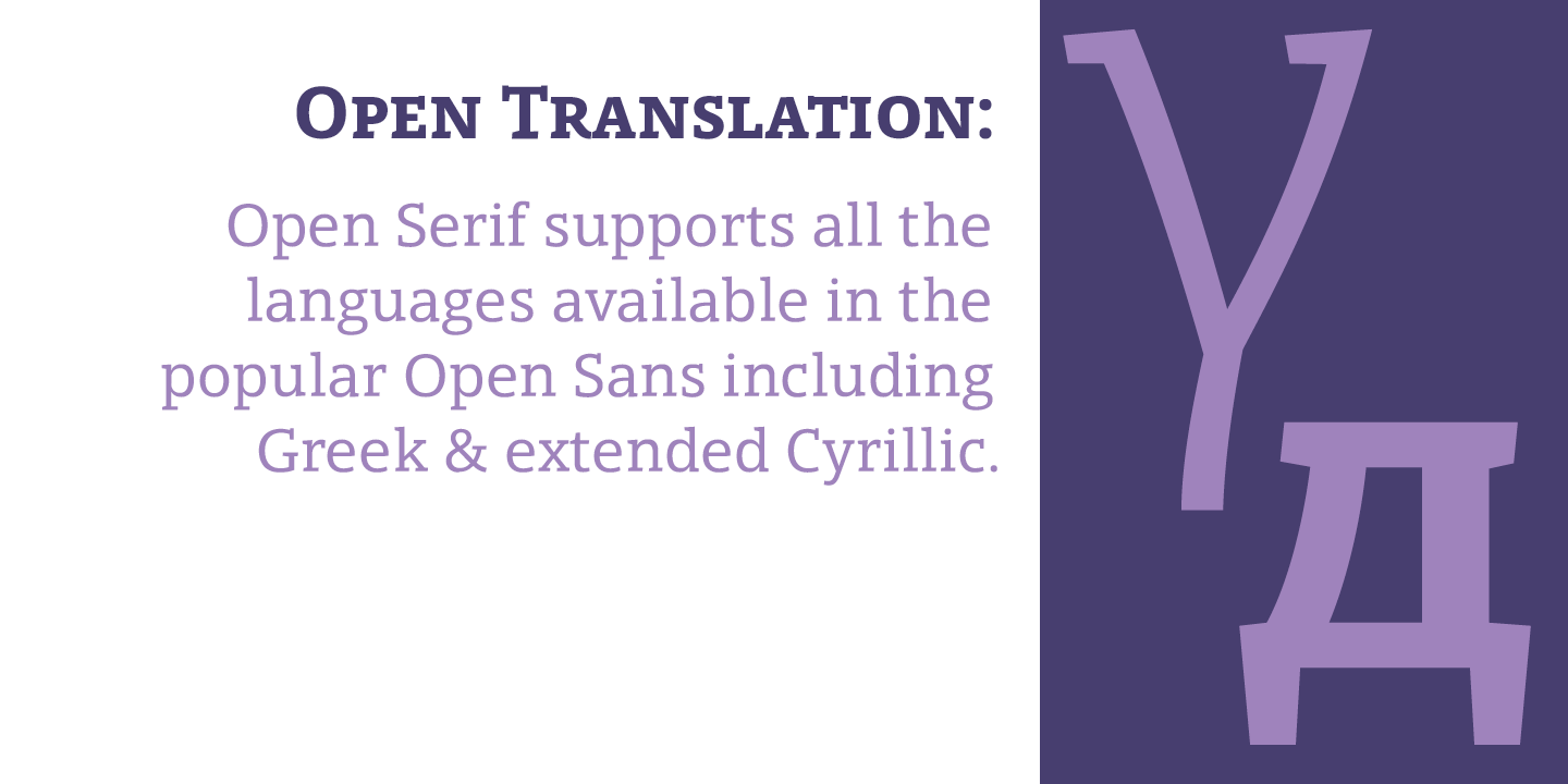 Font Open Serif: download and install on the WEB site
