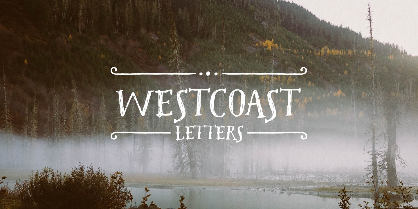 Font Westcoast Letters: download and install on the WEB site