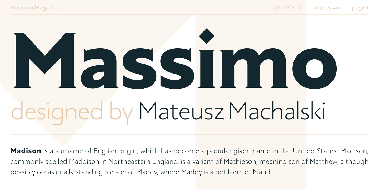 Font Massimo: download and install on the WEB site