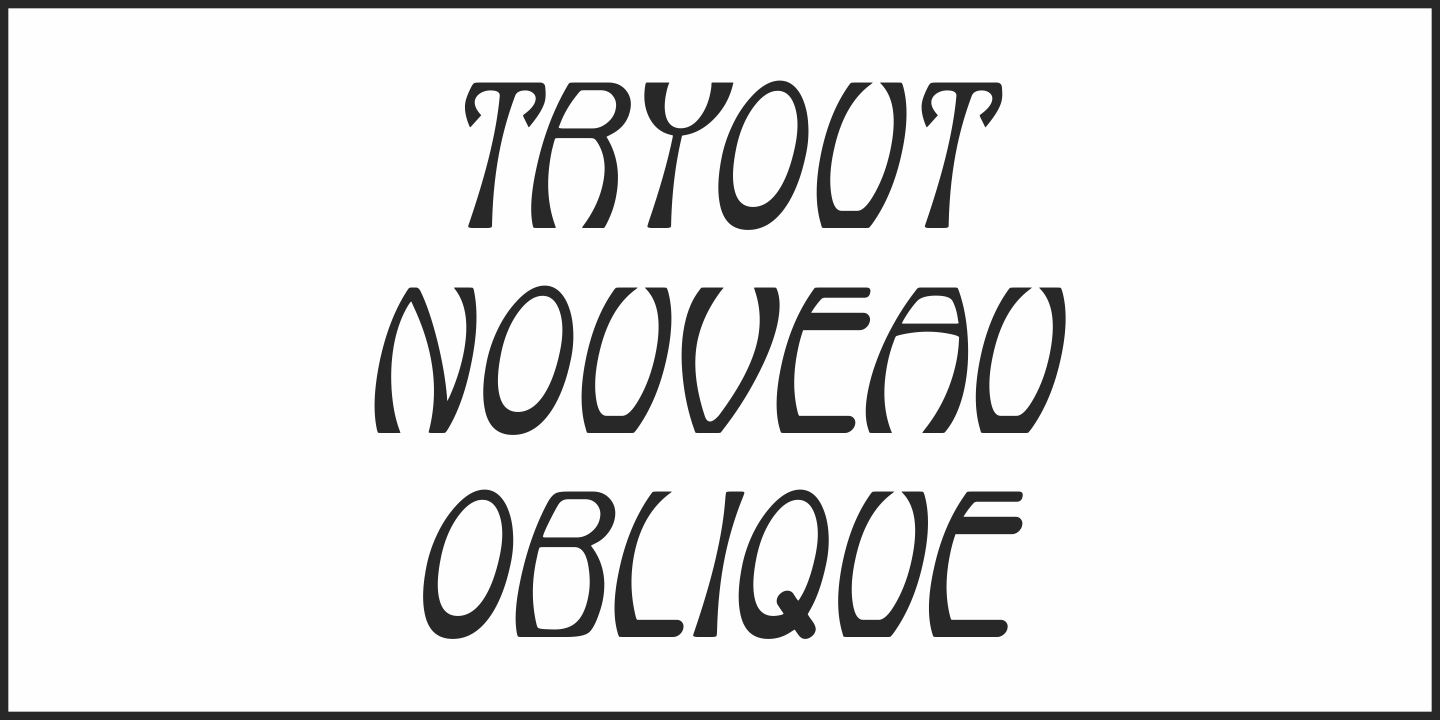 Font Tryout Nouveau JNL: download and install on the WEB site