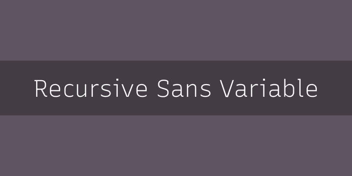 Font Recursive Sans: download and install on the WEB site