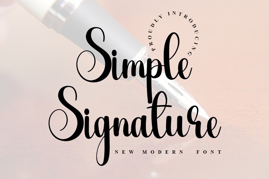 Font Simple Signature: download and install on the WEB site